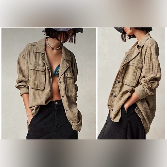 Free People | Tops | Nwt Free People We The Free Izzy Cargo Double ...